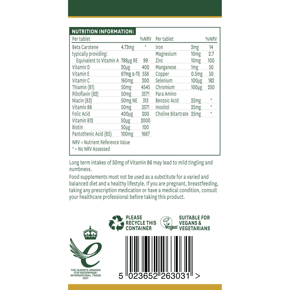 Quantum Multivitamini + minerali z ultra močnim B kompleksom